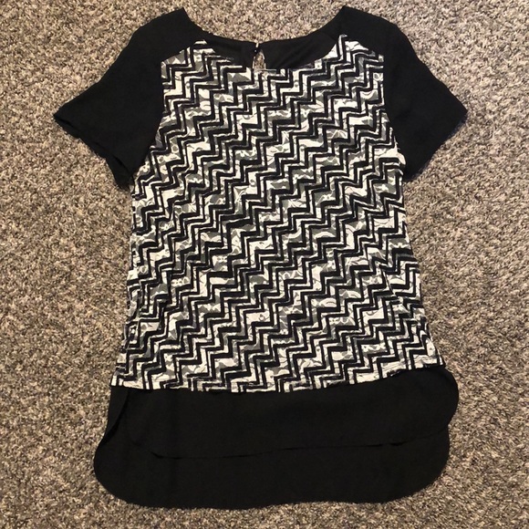 AB Studio | Tops | Black Cream Lace Ab Studio Blouse | Poshmark